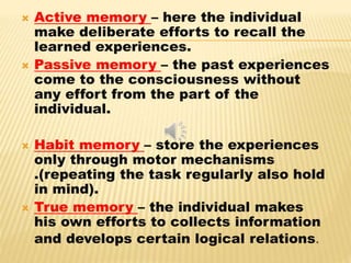 Remembering and forgetting | PPT