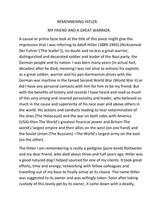 Remembering Hitler | DOCX