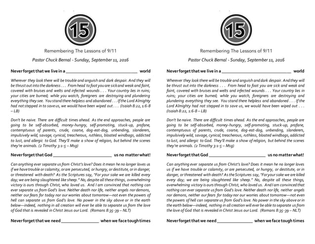 Remembering The Lessons Of 9/11 - Five Things We Must Never Forget - 09 ...