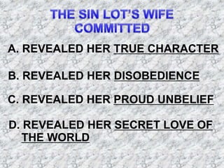 Remember Lot's Wife - Luke 17:32 | PPTX