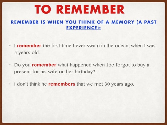 Remember & remind | PDF