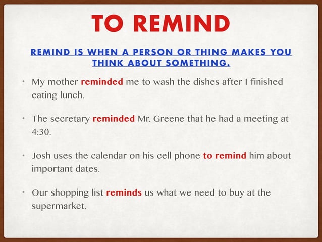 Remember & remind | PDF