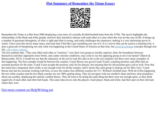 Remember The Titans Essay | PDF