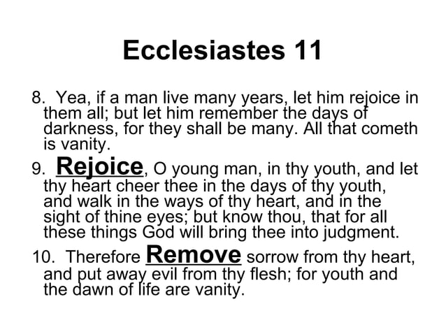 Remember Thy Creator | PPT