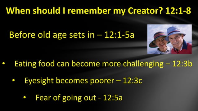Remember Your Creator - Ecclesiastes 12 | PDF | Christianity | Religion ...