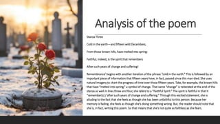 remembrance by Emily Brontë | PPTX