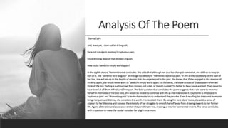 remembrance by Emily Brontë | PPTX