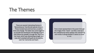 remembrance by Emily Brontë | PPTX