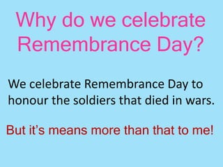 Remembrance day | PPTX