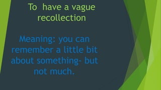 Remembrance day idioms | PPTX