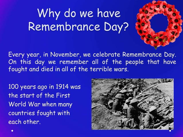 Remembrance Day.ppt | Death, Injury, or Military Conflict | Sensitive Topics