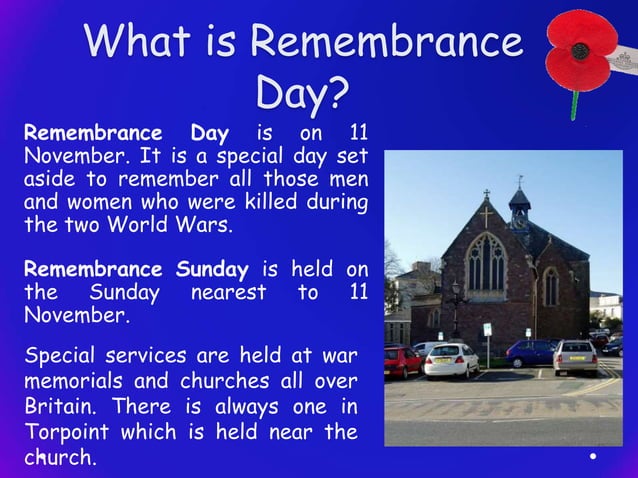 Remembrance Day.ppt | Death, Injury, or Military Conflict | Sensitive Topics