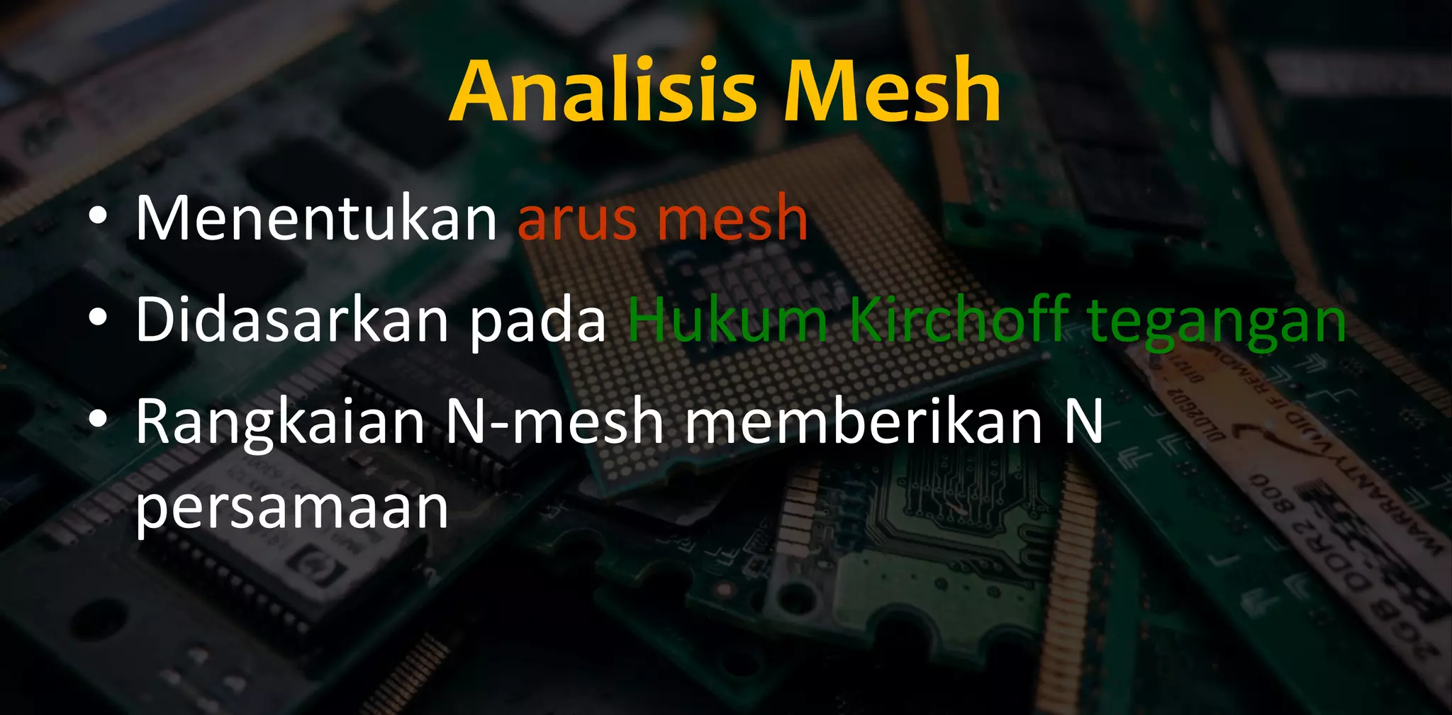 RANGKAIAN ARUS MESH Soal | PPTX