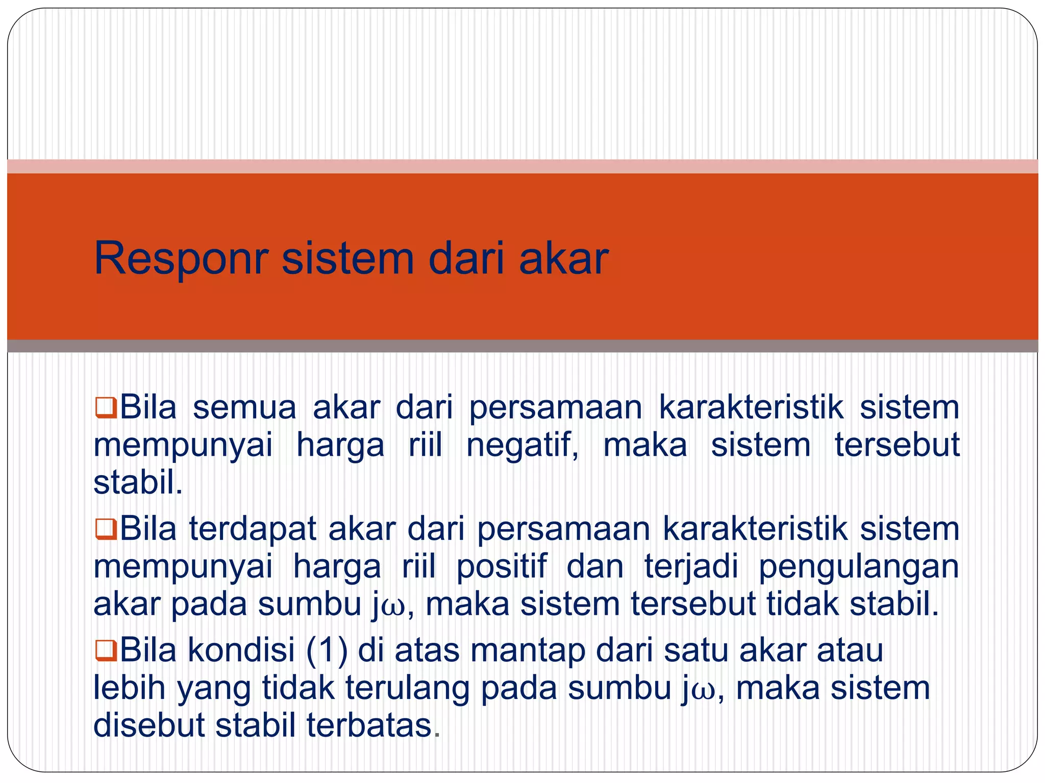 Remidial konsep kestabilan sistem non linear dan metode lyapunov | PPT