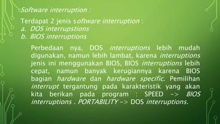 Remidial sistem mikroprosesor interrupt [dwi novia prasetyo 1410501052 ...