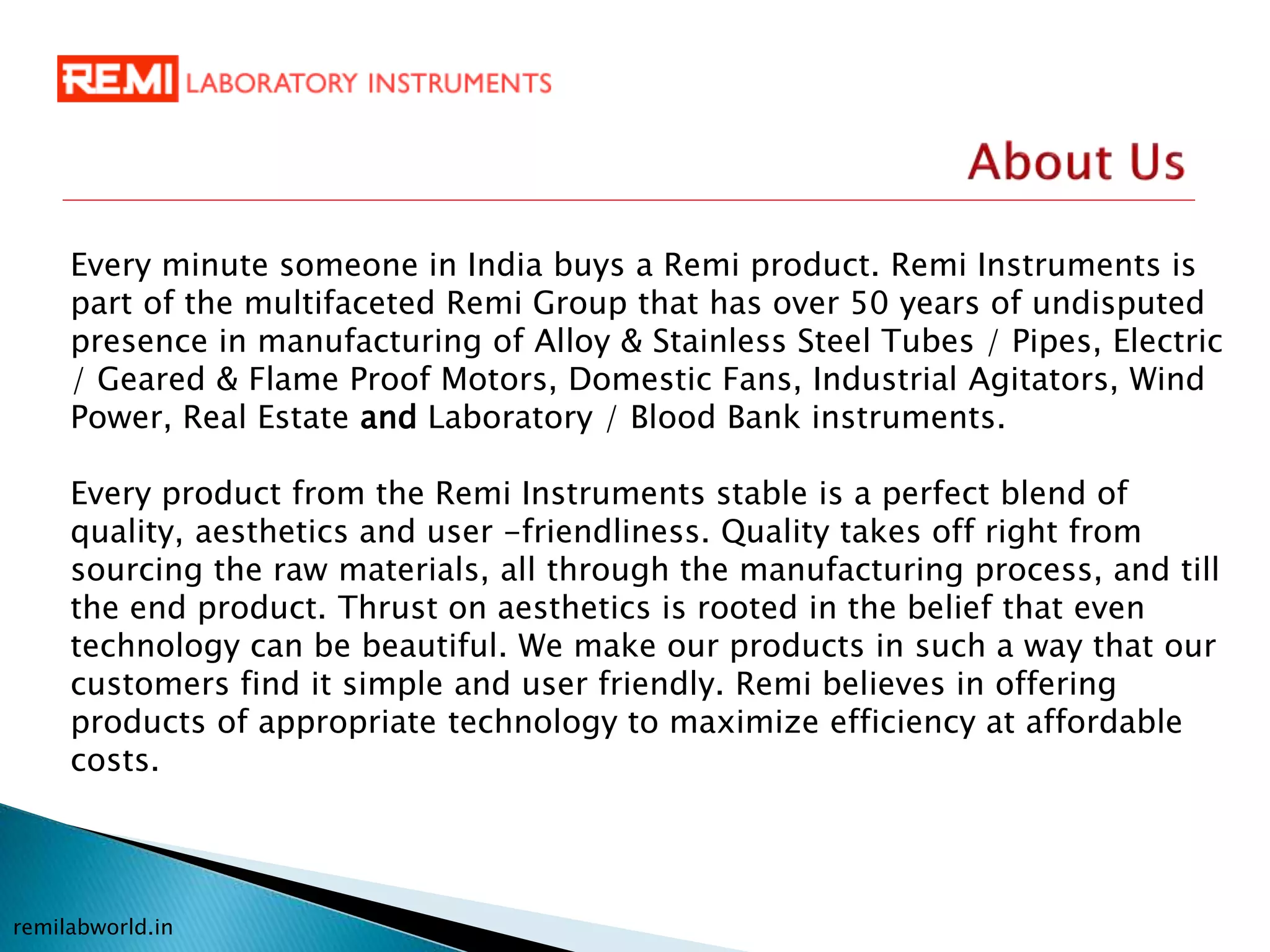 Remi lab 1 | PPSX | Manufacturing Industry | Industries