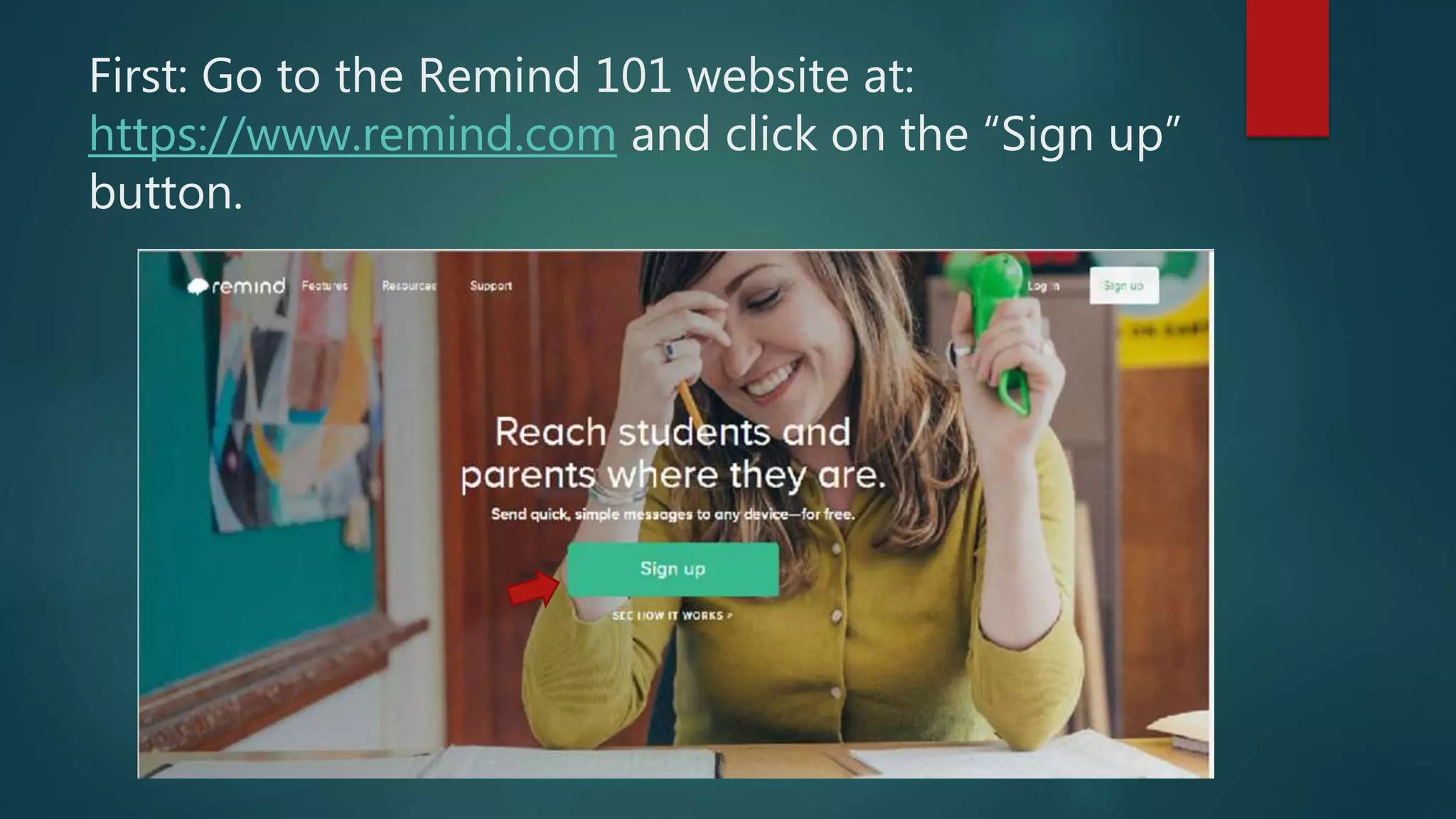 Remind 101 login instructions | PPTX