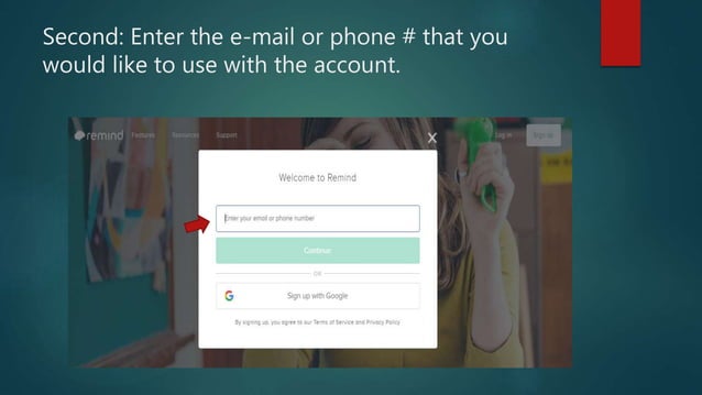 Remind 101 login instructions | PPTX