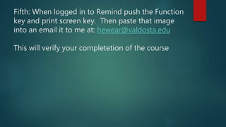 Remind 101 login instructions | PPTX