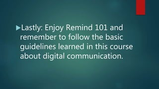 Remind 101 login instructions | PPTX