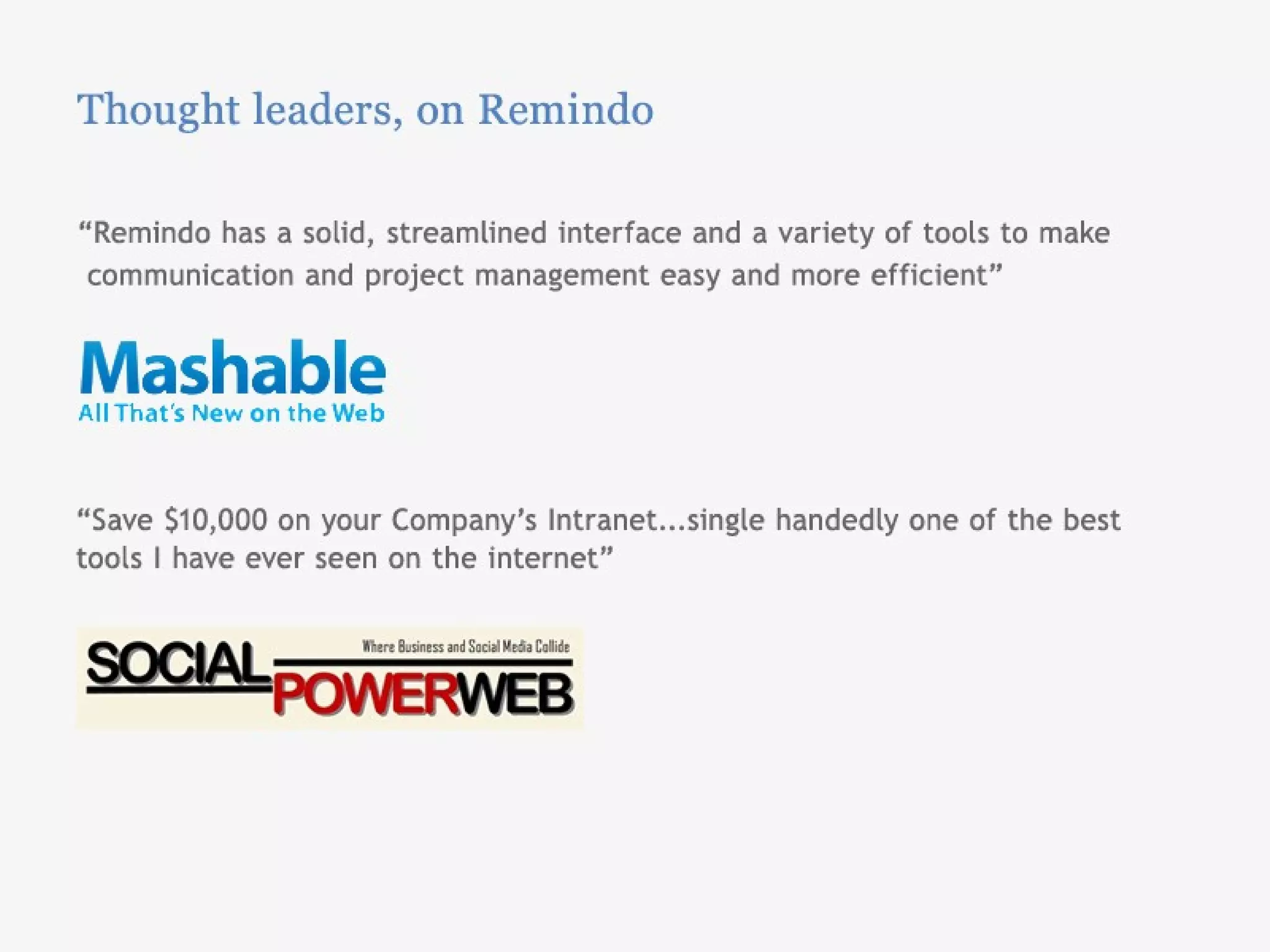 Remindo Overview | PPT