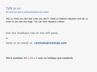 Remindo Overview | PPT | Internet | Computing