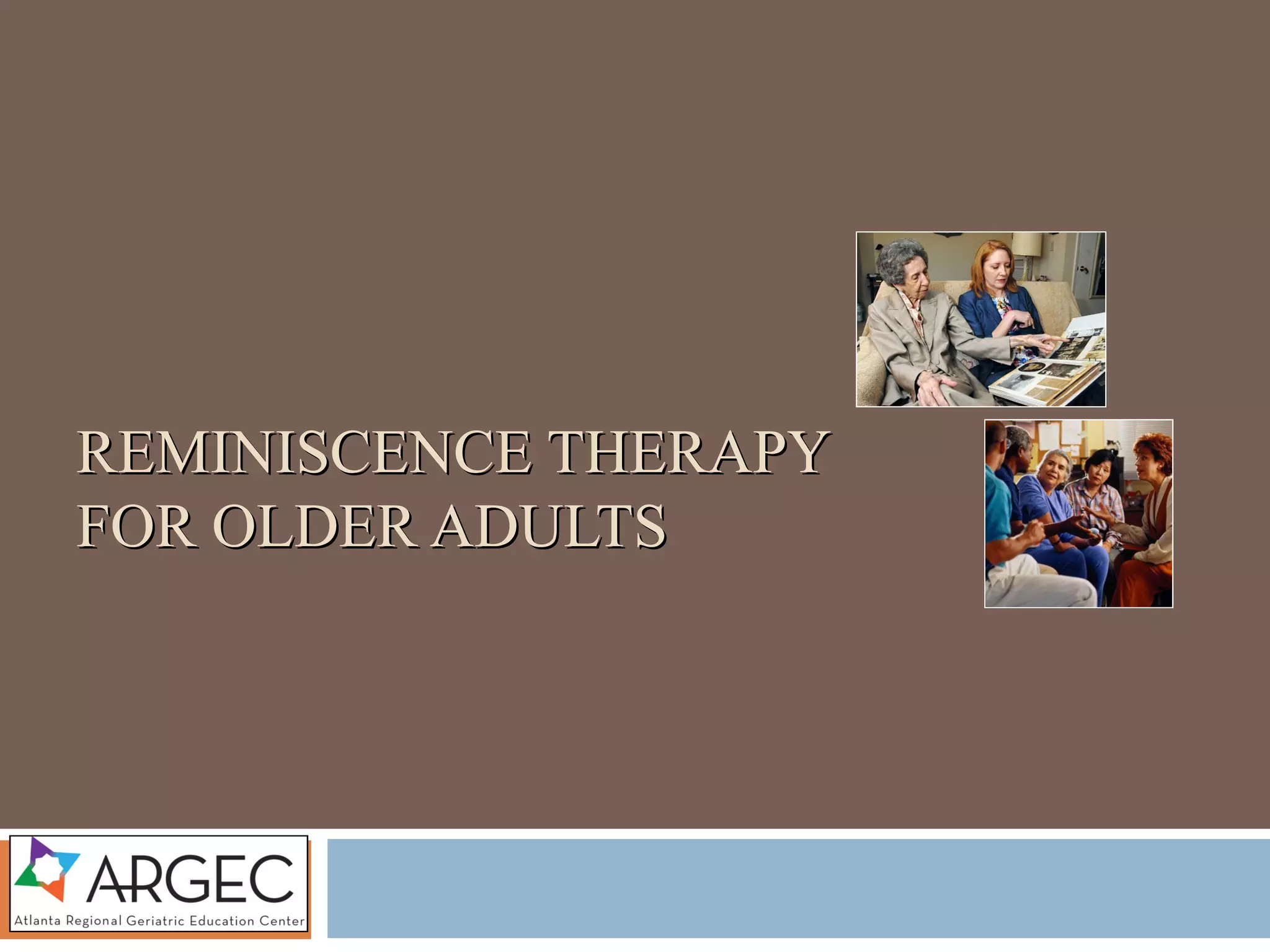 ARGEC: Reminiscence therapy for older adults | PDF