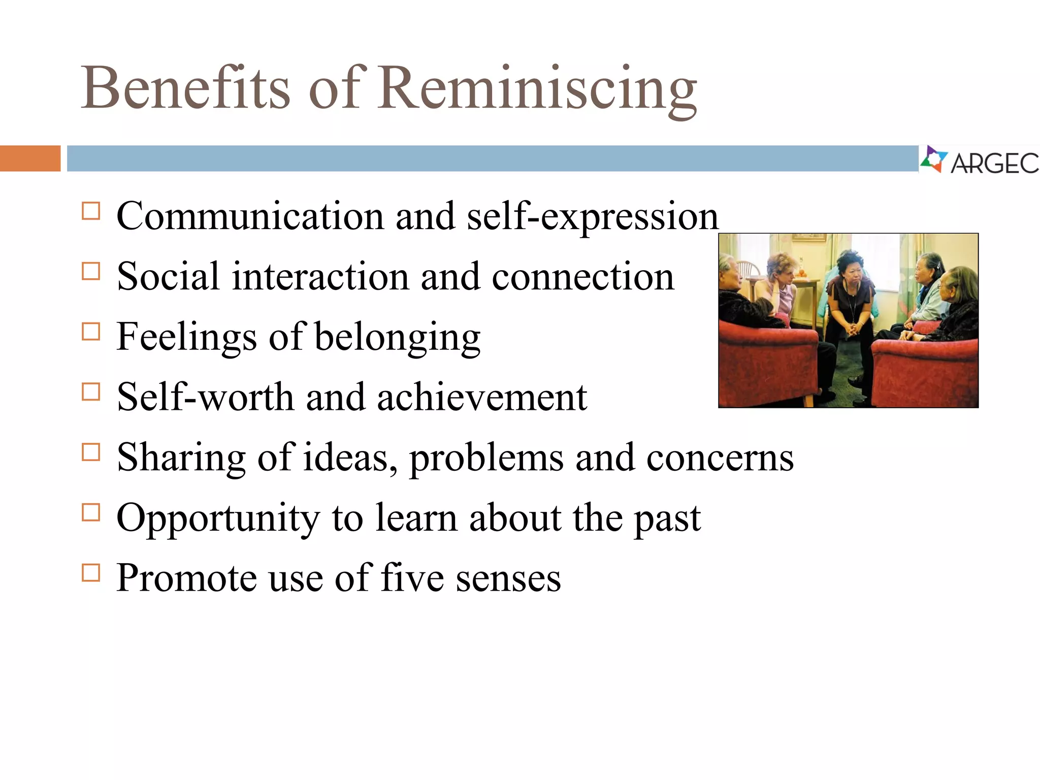 ARGEC: Reminiscence therapy for older adults | PDF