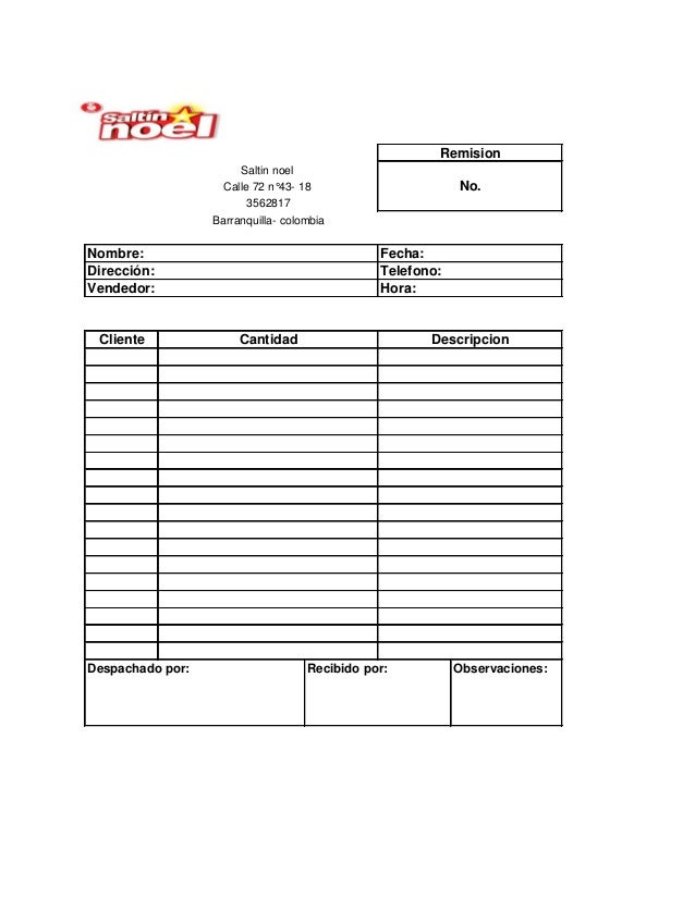 Modelo Carta De Remision