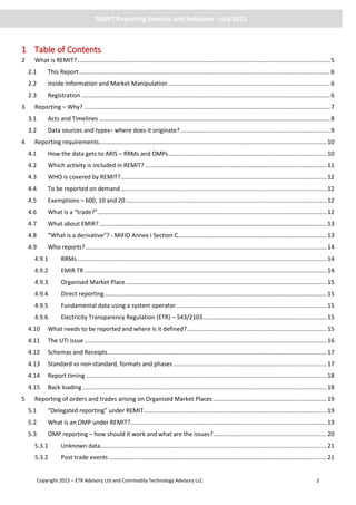 European Regulations – REMIT Reporting Services and Solutions | PDF