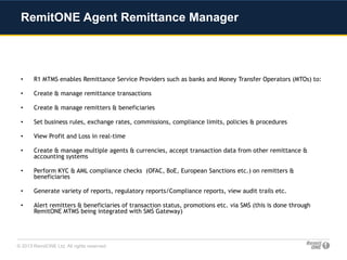 RemitONE - Money Transfer Systems | PPTX