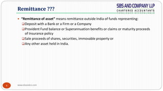 Remittance of assets by non residents | PDF