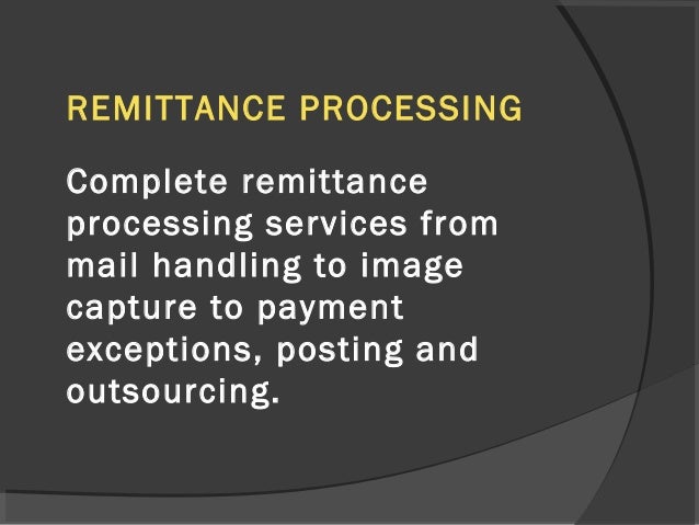 Remittance Processing Services