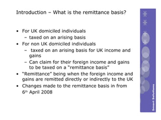 Remittance Basis Presentation(16.10.10) | PPT