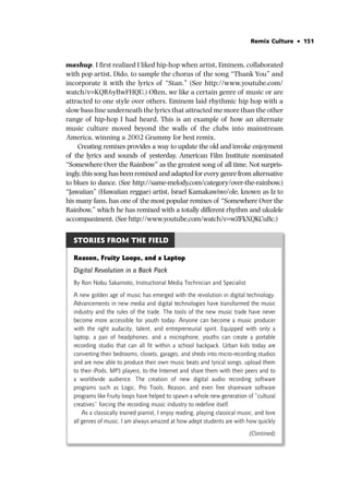 Remix Culture: Digital Music and Video Remix Opportunities for Creative ...