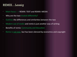 Remix presentation | PPT