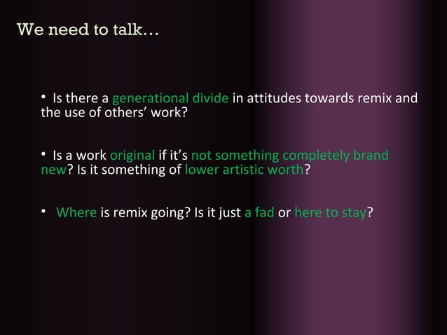 Remix presentation | PPT