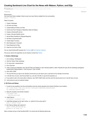 Creating Sentiment Line Chart with Watson | PDF | Web Development ...