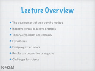The Scientific Method (Course on Research Methods) | PDF