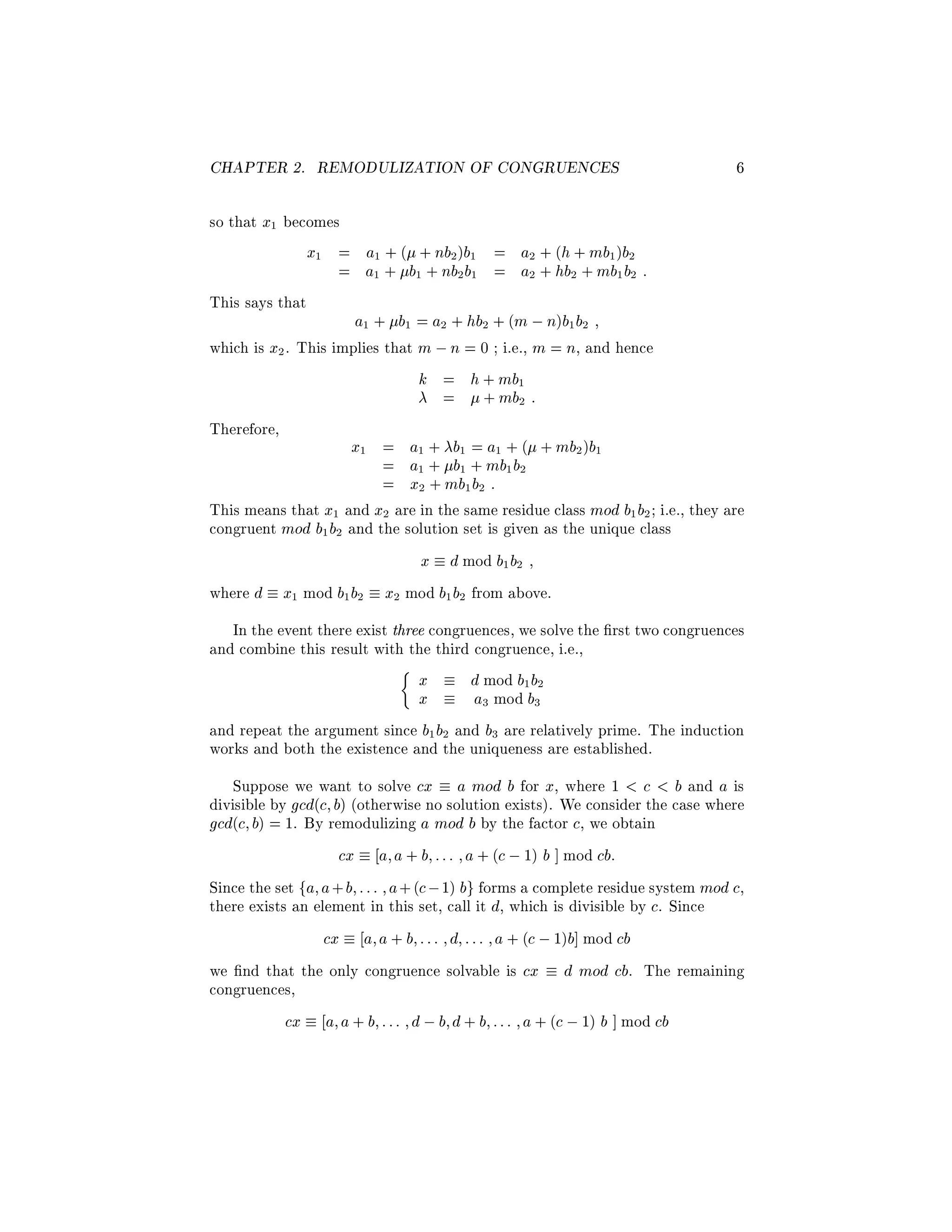 Remodulization of Congruences | PDF