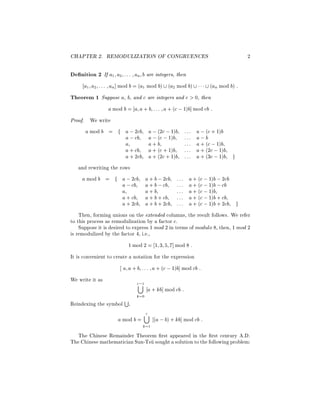 Remodulization of Congruences | PDF | Chemistry | Science