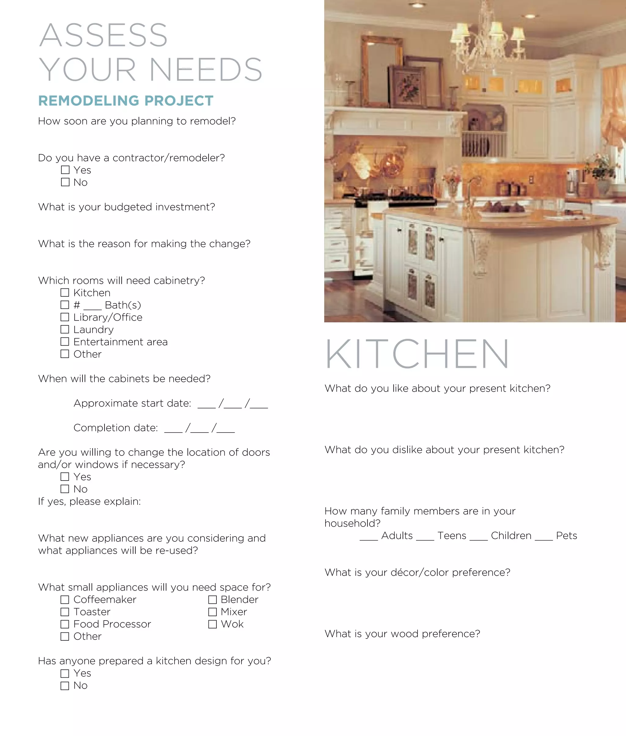 Medallion Cabinets Remodeling Checklist | PDF