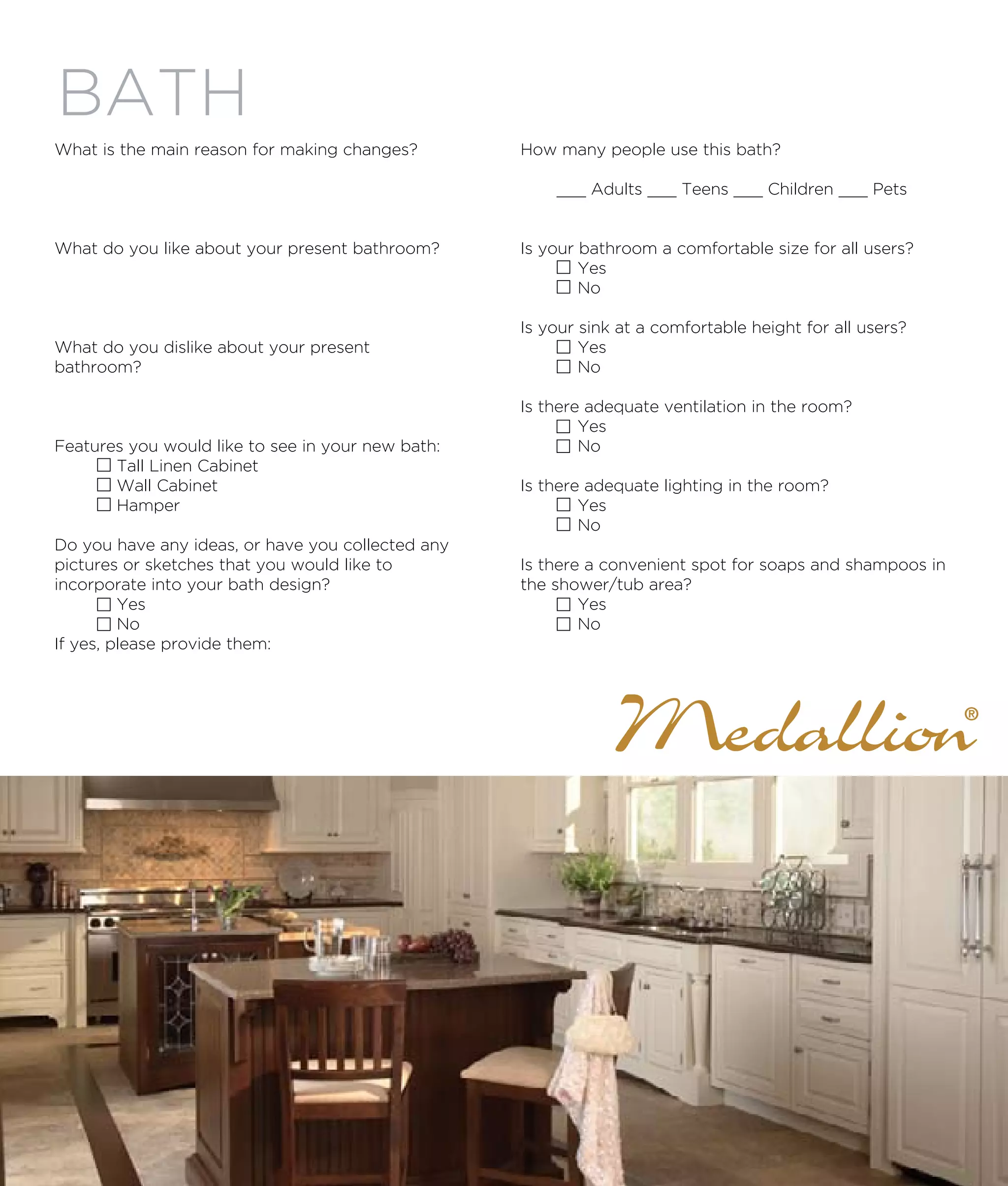 Medallion Cabinets Remodeling Checklist | PDF