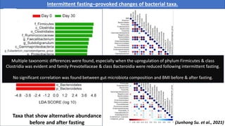 remodelling of the intestinal ecosystem during caloric restriction or ...