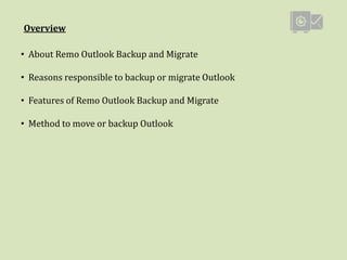 Remo Outlook Backup and Migrate | PPTX