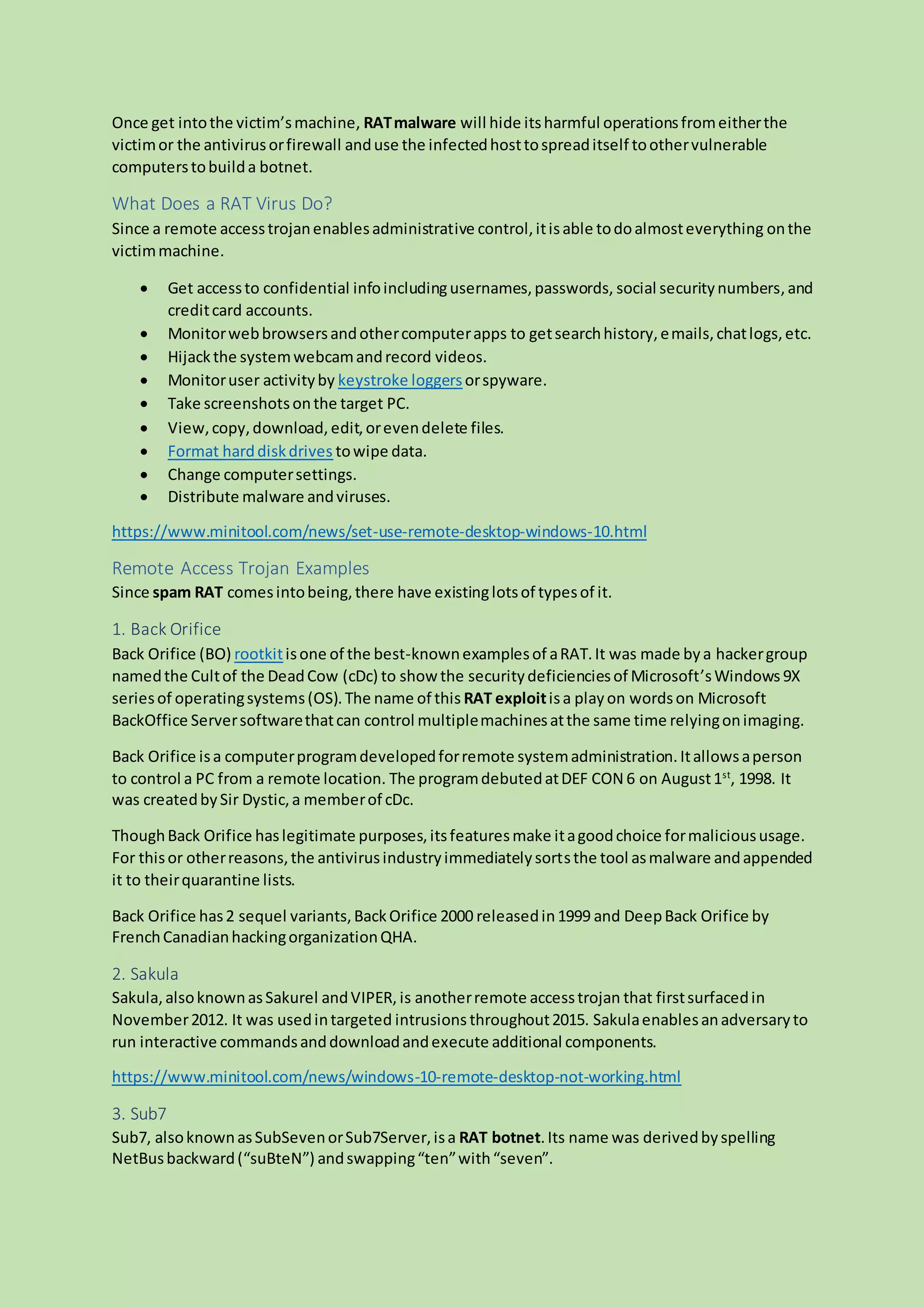 Remote access trojan | DOCX