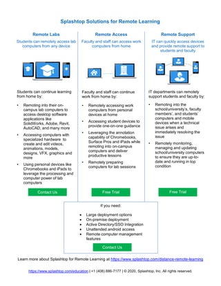 Remote Learning with Splashtop | PDF