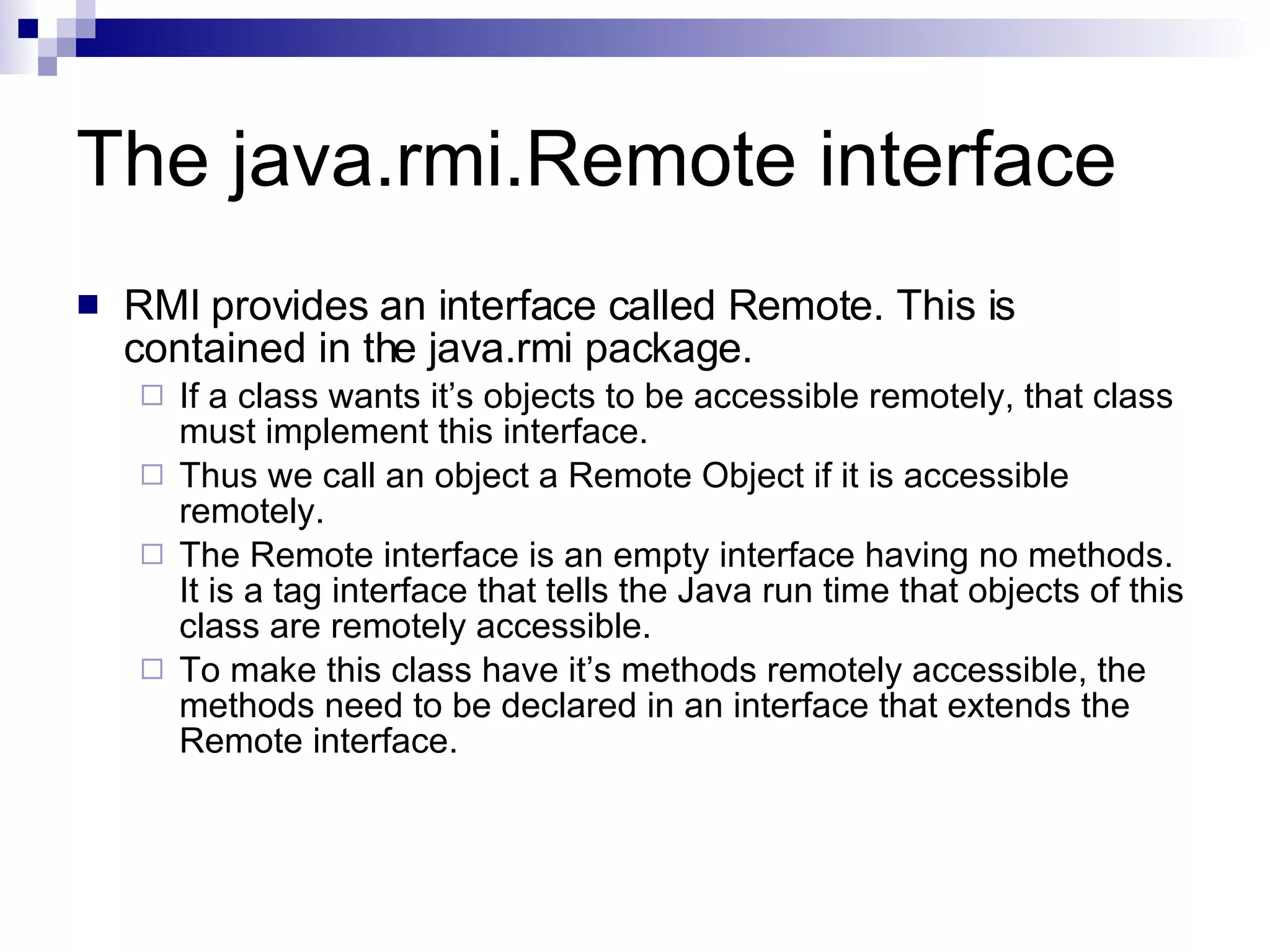 Remote Method Invocation | PPT