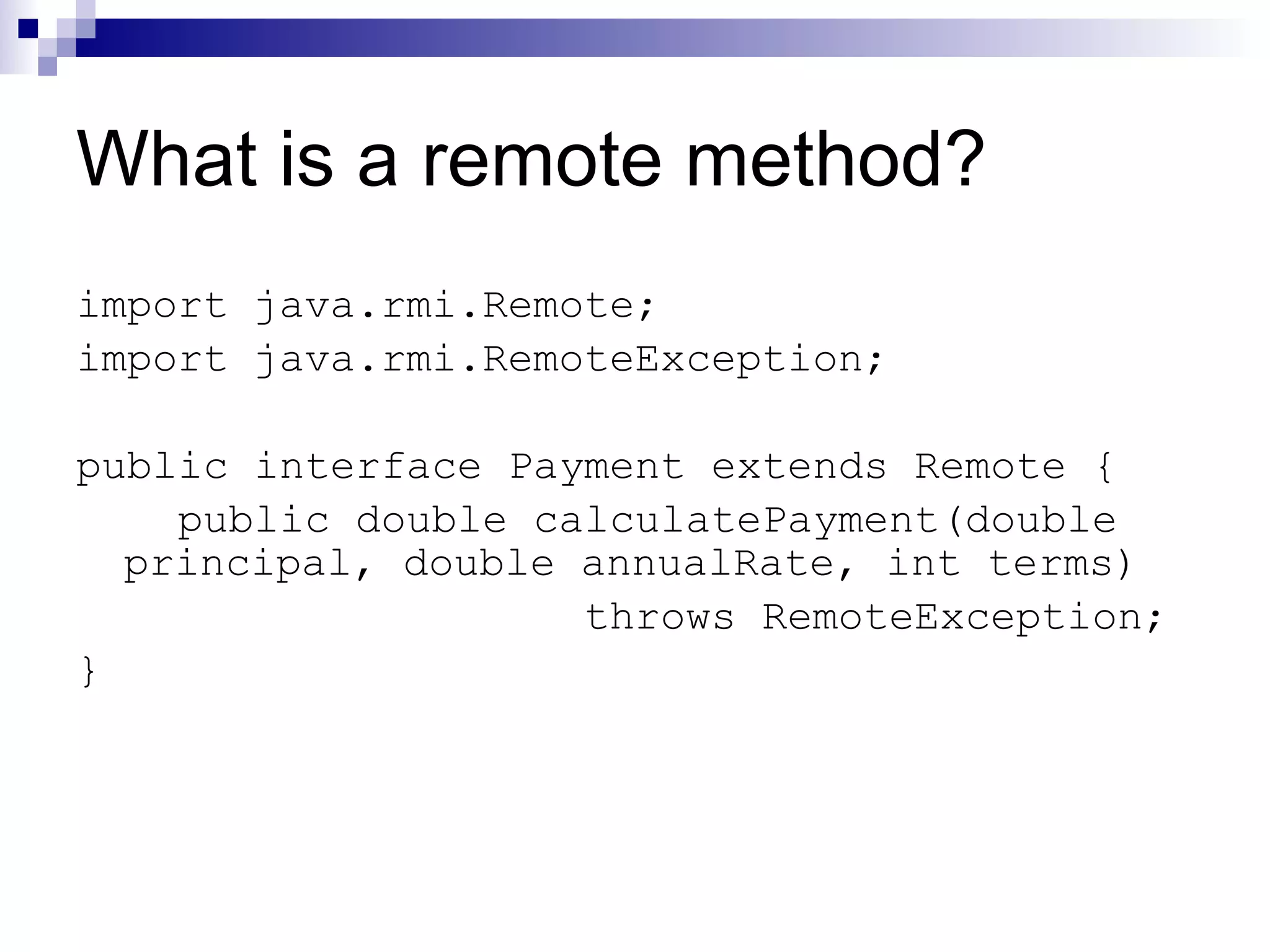 Remote Method Invocation | PPT