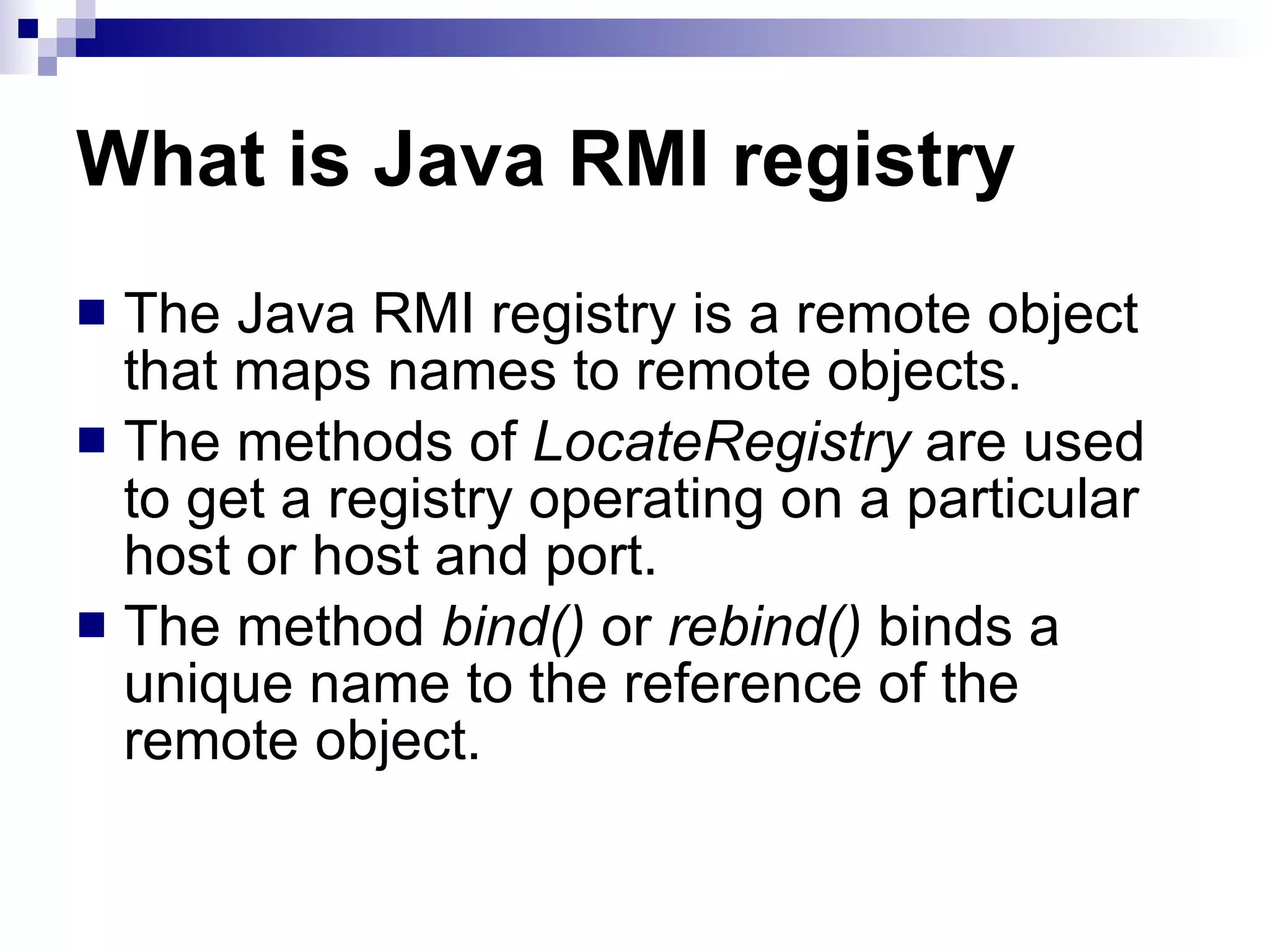 Remote Method Invocation | PPT